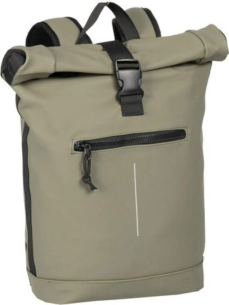 New Rebels Unisex Wasserabweisender Rolltop-Rucksack - 21l Rolltop-Backpack mit 15,6-Zoll-Laptopfach - Reiserucksack mit Klickverschluss - Rucksack mit Vordertas