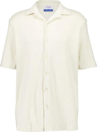 Off-white Homme, Chemises, Beige, Taille: M Chemise de bowling en coton &eacute;ponge