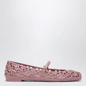 Valentino Garavani Rosa VLogo Signature-Ballerinas aus Gummi