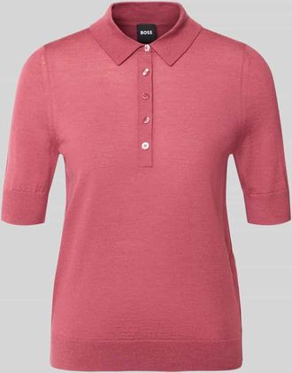 HUGO BOSS Regular Fit Poloshirt aus reiner Schurwolle Modell Fidenka