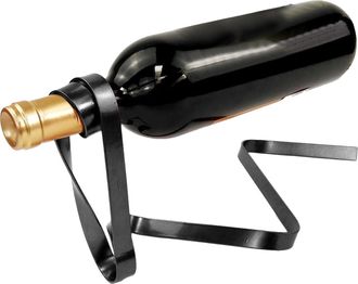 Generic Kleines Weinregal - Flaschenhalter zum Aufh&auml;ngen, dekorativer Organizer aus Metall, modern, Schleifenform, f&uuml;r Whiskybar, platzsparend, Geschenk f&uuml;r Z