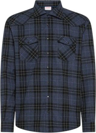 Sun 68 Homme, Chemises, Bleu, Taille: 2XL Chemise en flanelle de coton