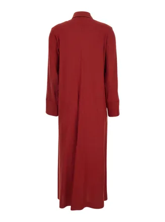 Max Mara Womens Dress Nordic Red Linen Blend