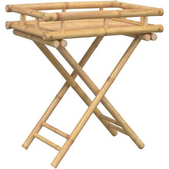 vidaXL Tabletttisch Klappbar 60x40x68 cm Bambus Vidaxl