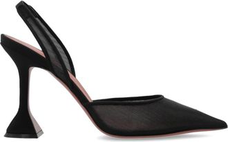 Amina Muaddi Femme, Chaussures, Noir, Taille: 36 EU Holli Mesh Sling 95