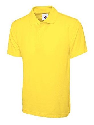 Uneek clothing Polo classique à manches courtes pour homme et femme, style décontracté, jaune, XXL