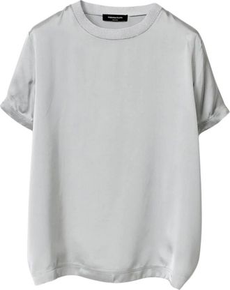 Fabiana Filippi Femme, Blouses et Chemises, Gris, Taille: 38 FR T-shirt ras du cou en m&eacute;lange de soie