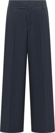 Kenzo Femme, Pantalons, Bleu, Taille: 38 FR Pantalon Tailleur Jambe Large