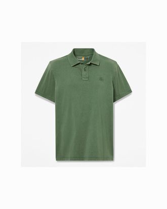 Timberland Gewaschenes Oyster River Kurzarm-Poloshirt f&uuml;r Herren in Dunkelgr&uuml;n, Herren, Gr&uuml;n, Gr&ouml;&szlig;e