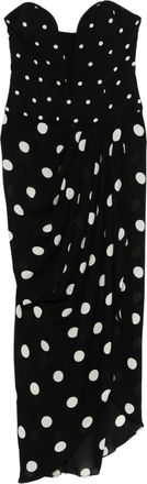 Adriana Degreas Gepunktetes Maxikleid - Schwarz