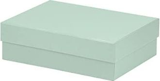 R&ouml;ssler Selection Geschenkbox mit Deckel | Geschenkbox Geburtstag | Karton mit Deckel | Geschenk Box | Geschenkkarton | Ma&szlig;e: 196x264x80mm | Farbe: Gr&uuml;n | Mint