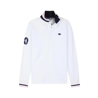 Eden Park Lang&auml;rmeliges Piqu&eacute;-Baumwollpolo - - Tops - Herren - Wei&szlig; - M