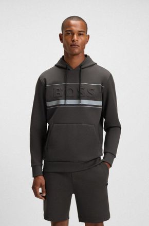 HUGO BOSS Kapuzensweatshirt Soody Zone mit gepr&auml;gtem Logo und sportiven Streifen