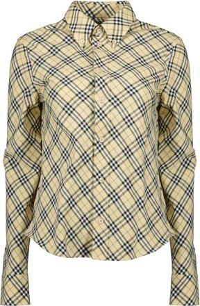Burberry Gekariertes Baumwollhemd - - Blouses & Shirts - Damen - Beige - 2XS