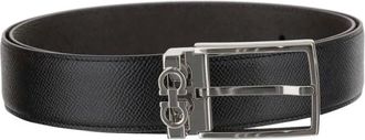 Ferragamo Homme, Accessoires, Noir, Taille: 90 CM Ceinture Gancini