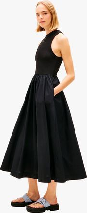 Tommy Hilfiger Robe d&eacute;bardeur longue slim en popeline en coton