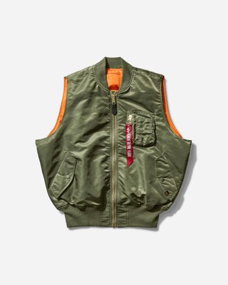 Alpha Industries Men s MA-1 Heritage Vest Sage Green