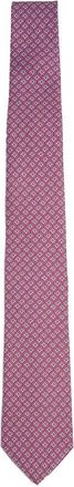 Ferragamo Homme, Accessoires, Rose, Taille: ONE Size Tetris Gancini Silk Tie