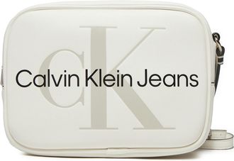 Calvin Klein Jeans Handtasche Calvin Klein Jeans Sculpted Camera Bag18 Mono K60K610275 Wei&szlig;