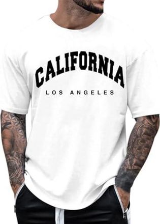 Generic T-shirts de sport à manches courtes et col rond pour homme T-shirt décontracté pour homme T-shirt de sport fitness dété chemise de sport bodybuilding 