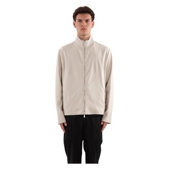 Eleventy Seidenjacke mit durchgehendem Rei&szlig;verschluss - - Jackets - Herren - Beige - 2XL