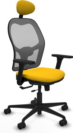 Piqueras y Crespo Ergonomischer Stuhl mit Lendenwirbelst&uuml;tze mit 3D-Armlehnen und festem Kopfteil, ausgestattet mit Syncro/Traslack und eingespritztem Schaum. Mit Rolle