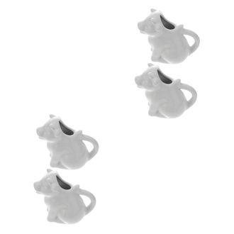 Yarnow Saucenkrug 4-Teilige Kleine Bootstasse Zum Eintauchen In Eine Süße Schüssel Zum Servieren Von Kaffee Ochsen Wasser Porzellansoße Zitronenschalen Tiers