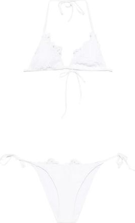 Ermanno Scervino Femme, Maillots de bain, Blanc, Taille: 38 FR Bikini &agrave; lacets