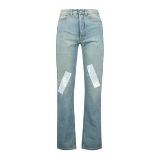 Maison Margiela Femme, Jeans, Bleu, Taille: W28 Jean à Bandes Adhésives