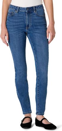 Amazon Essentials Damen Hochelastische Skinny-Jeans Hoher Bund, Mittelblau Vintage, 38-40 Kurz
