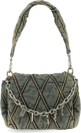 Diesel Womens Shoulder Bag Charm-D Multicolour Cotton