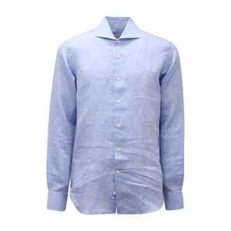 Orian Orian, Homme, Chemises, Bleu, Taille: M 4849At Slim FIT chemise en lin