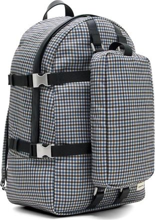 Emporio Armani Homme, Sacs, Gris, Taille: ONE Size Artwork Check Backpack