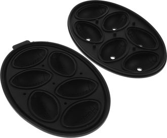 Amosfun Rugby-eisform Glockenspiel Gadgets Elektronisches Pfingstrosen Doppelt Gro&szlig;er Eisw&uuml;rfel Spiele Eisgitter Geschmeidig Sportmatte Aufblasbares Hub Black