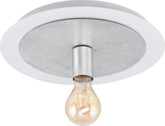 Eglo LED Deckenlampe Passano, Deckenleuchte, Stahl in weiss, silber, E27 Fassung