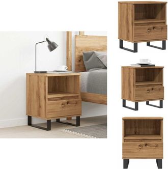 vidaXL Table de chevet chêne artisanal 40x35x50 cm bois dingénierie - Table De Chevet - Tables De Chevet -table Dappoint - Table De Nuit