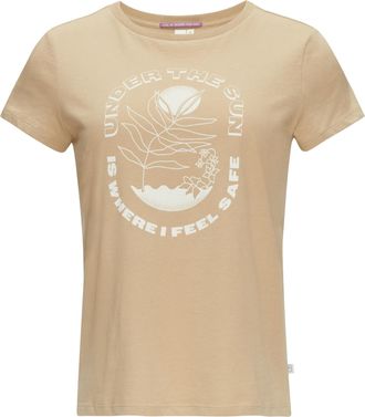 QS by s.Oliver Damen 2147385 T-Shirt, beige 83D0, M
