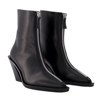 Elleme Womens Eclair Ankle Boot Black Leather