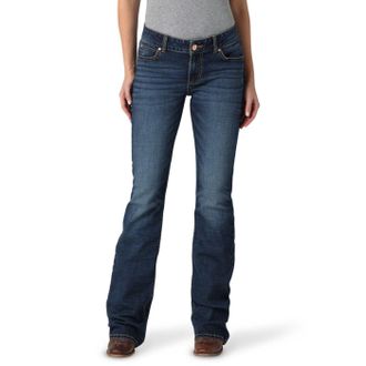 Wrangler Damen Retro Mae Mid Rise Stretch Bootcut Jeans, Mittlere W&auml;sche, 19W x 34L