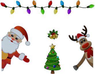 SOLUSTRE Reflektierende Automagnete f&uuml;r Weihnachten Weihnachtsmann Rentier Weihnachtsbaum Lichter Gl&uuml;hbirne Magnetset Garagenzwerge Magnete Urlaub Auto K&uuml;hlsch