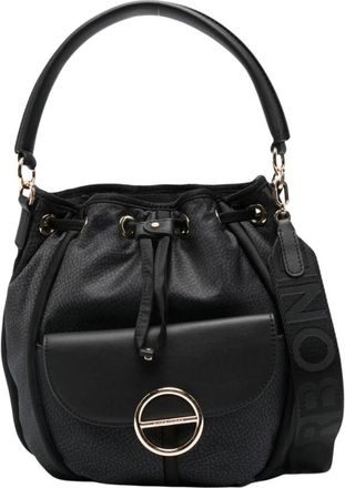 Borbonese Femme, Sacs, Noir, Taille: ONE Size Cottage Bucket Bag