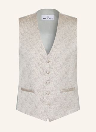Wilvorst Wilvorst Anzugweste Extra Slim Fit beige