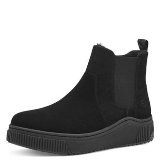 Tamaris COMFORT Damen Winterstiefel ohne Absatz aus Leder Wasserabweisend, Schwarz (Black), 40 EU