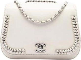 Chanel Sac &agrave; rabat doccasion - Femme - Pre-owned - Blanc - Taille: ONE Size