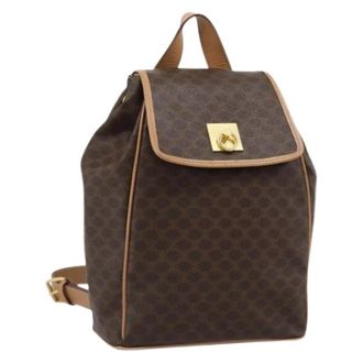 Celine Pre-owned Vintage Macadam Canvas Backpack - - Pre-owned - Damen - Braun - ONE SIZE