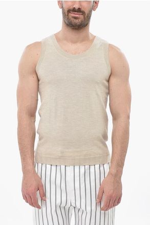 Prada Sleeveless Cashmere Crewneck Sweater size 48