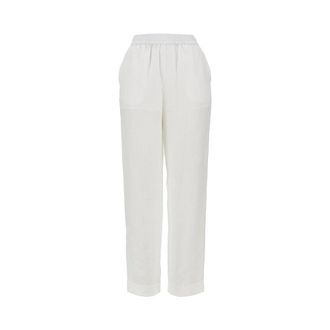 Emporio Armani Linen pants with elasticated waist Woman 40