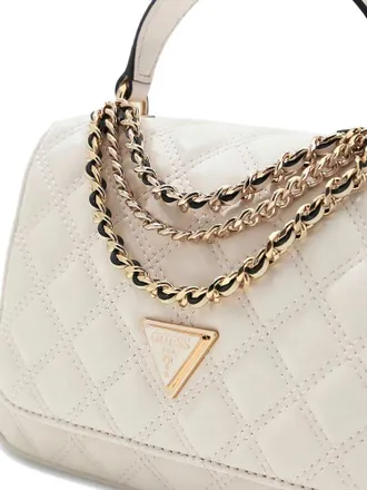 Guess Quilted Polyurethane Crossbody Bag - White