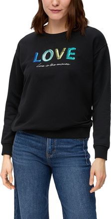 s.Oliver Sweatshirt mit Pailletten-Stickerei