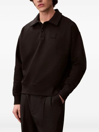 Calvin Klein polo &agrave; patch logo - Marron